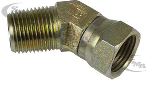 Male NPTF to Female NPSM Swivel 45 Elbow - ToughAG